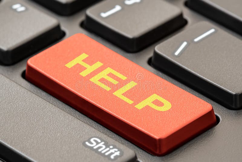 Help Key on a Black Keyboard Stock Image - Image of online, internet ...