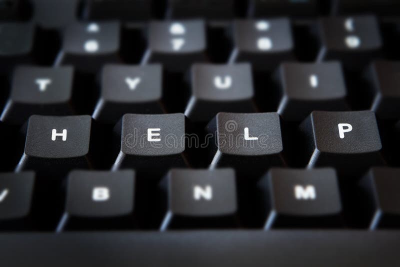 Help Keyboard stock image. Image of shallow, selective - 14797465