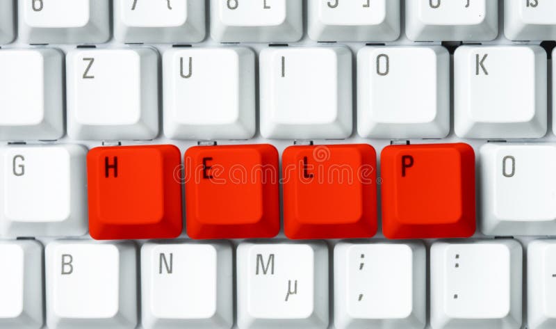Help on a keyboard stock photo. Image of help, technology - 19618882