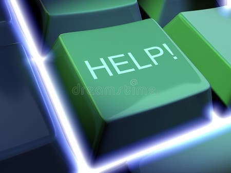 Help keyboard stock illustration. Illustration of device - 3492401