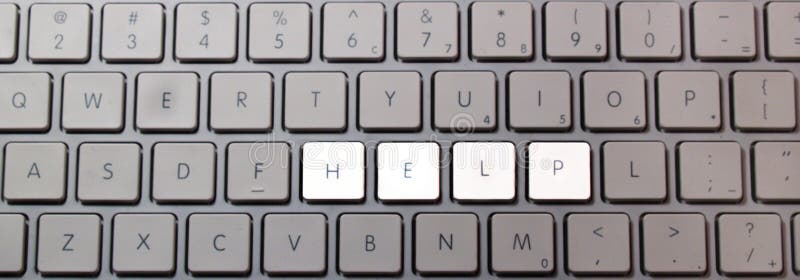 Help Keyboard stock image. Image of written, computers - 7113919