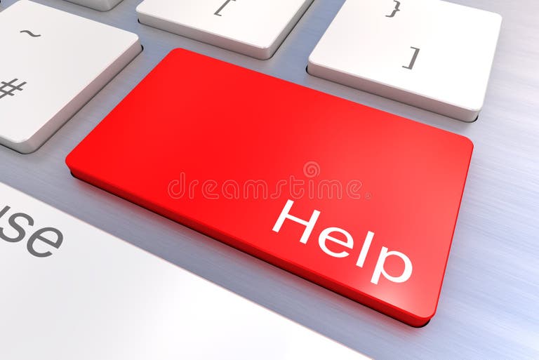 Help keyboard button stock illustration. Illustration of urgent - 43398815
