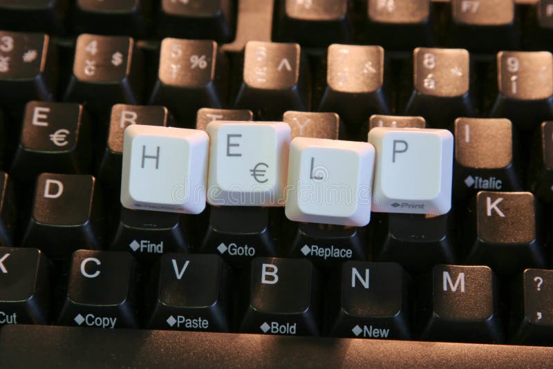 Help Keys stock image. Image of work, confused, keyboard - 1630239