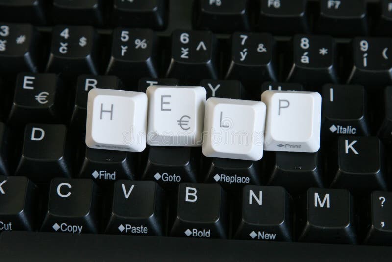 Help from computer stock image. Image of keyboard, help - 37684919