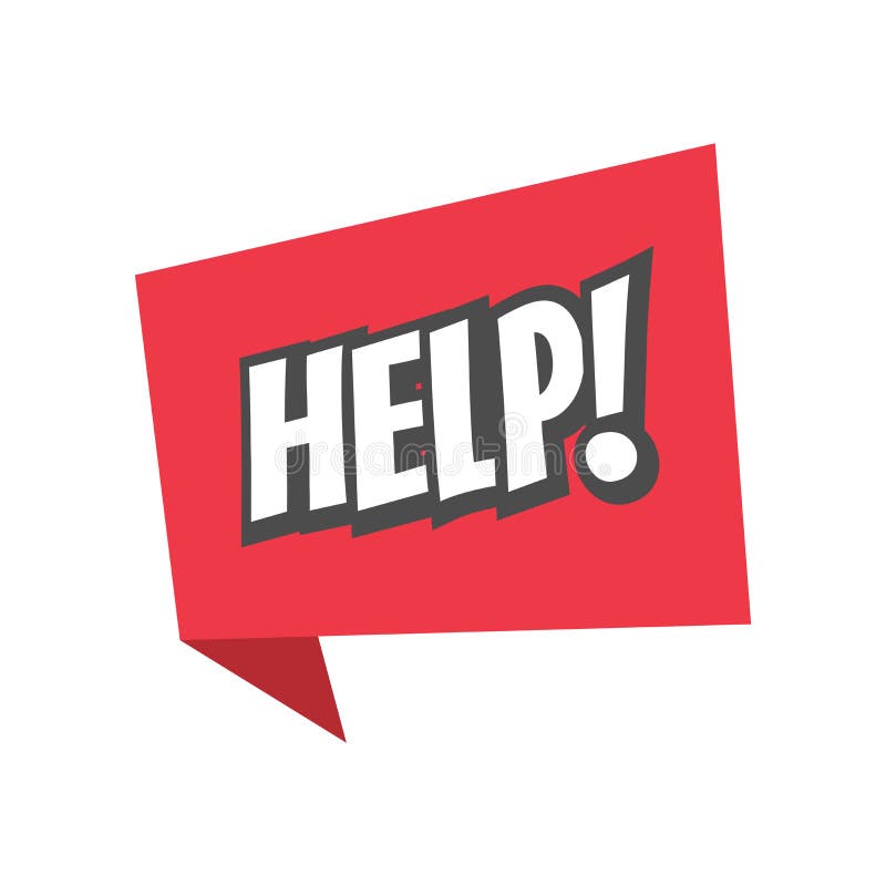 Help Speech Bubble Comic Cartoon Stock Vector - Illustration of ...