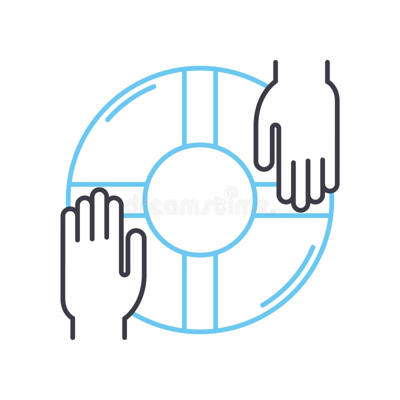 Help Line Icon, Outline Symbol, Vector Illustration, Concept Sign Stock ...