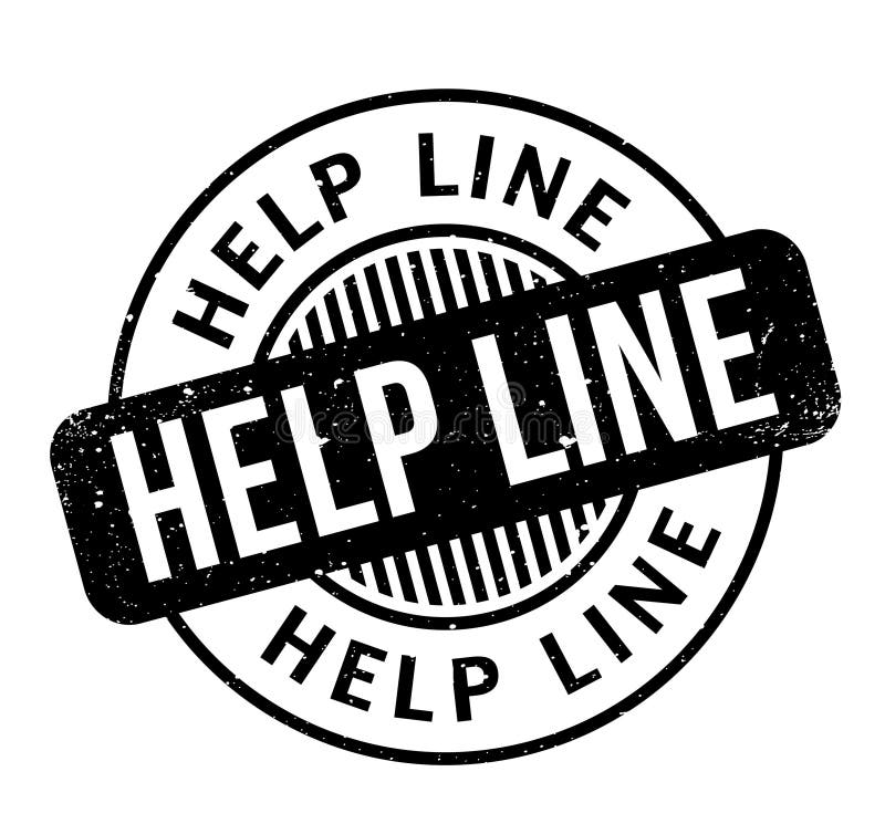 Help-Line-Stempel vektor abbildung. Illustration von beliebt - 96490485