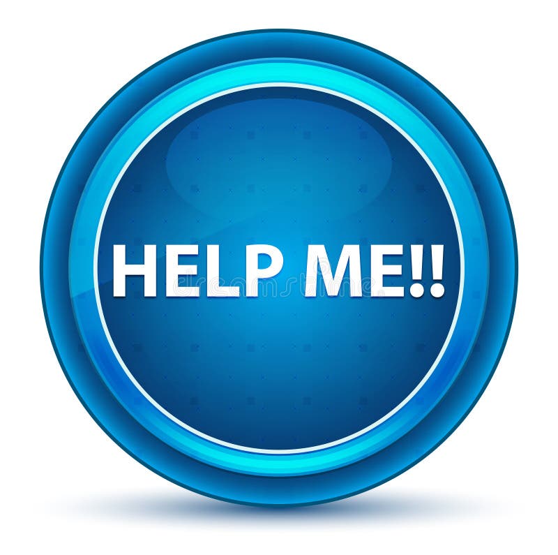 Assistance Eyeball Glossy Elegant Blue Round Button Abstract Stock ...