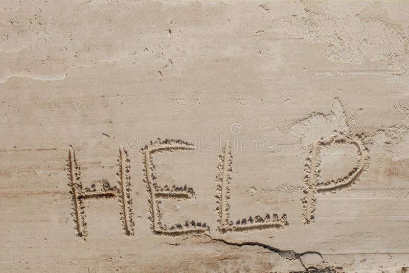 Help Me the Inscription on the Sand. Please Help Me Stock Image - Image ...