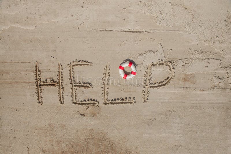 Help Me the Inscription on the Sand. Please Help Me Stock Image - Image ...