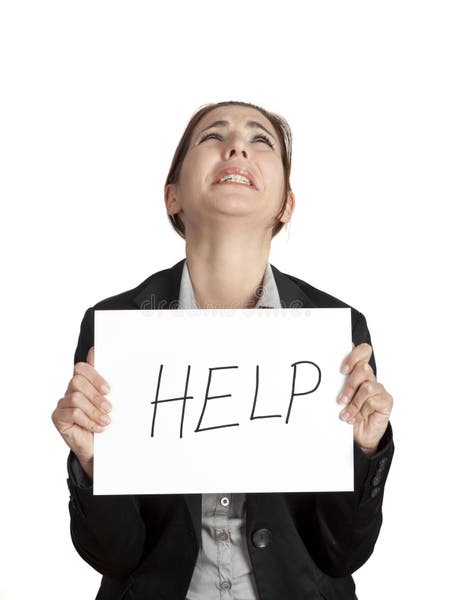 Help me please! stock photo. Image of display, businesswoman - 18878762