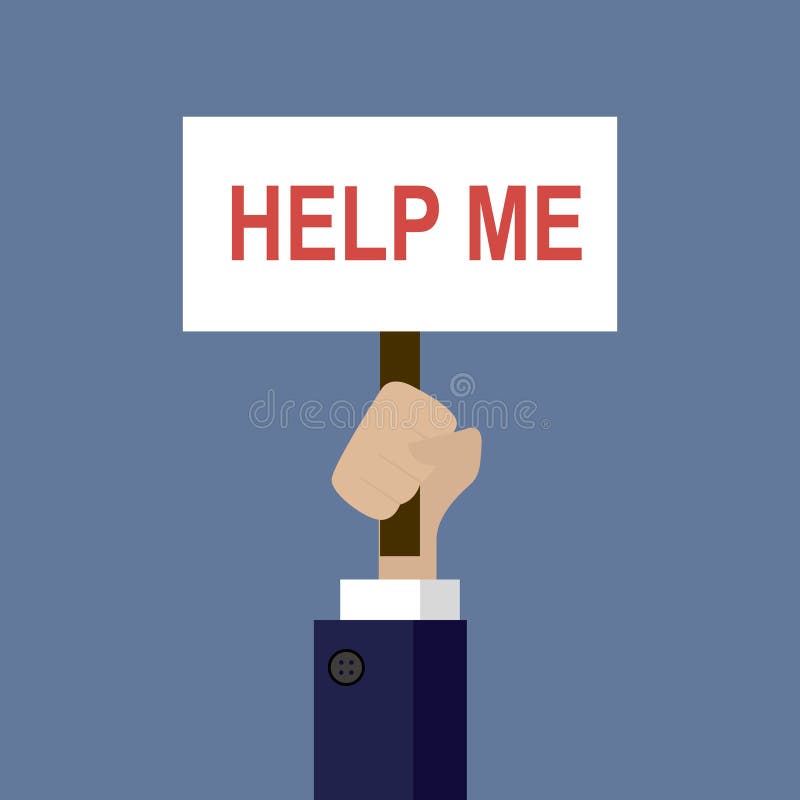 Help me poster stock vector. Illustration of poster, expressing - 91982826