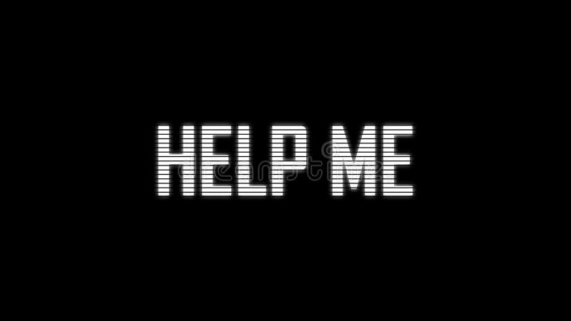 Help Me Typewriting Text Animation on Black Background 4K Stock Photo ...