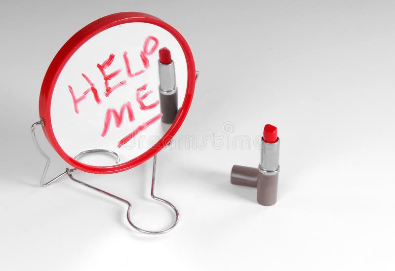 Help Me Written on Mirror stock image. Image of depressed - 4055563