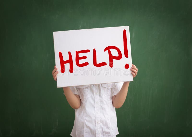 Help is needed stock image. Image of chalkboard, school - 80191497