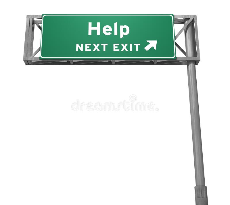 Help - Next Exit Sign (Isolated Version) Stock Illustration ...