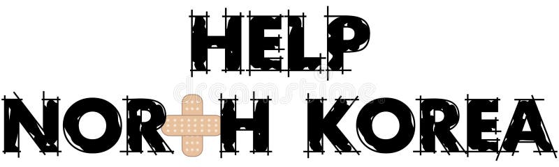 Help North Korea Text 4 stock vector. Illustration of help - 118999499