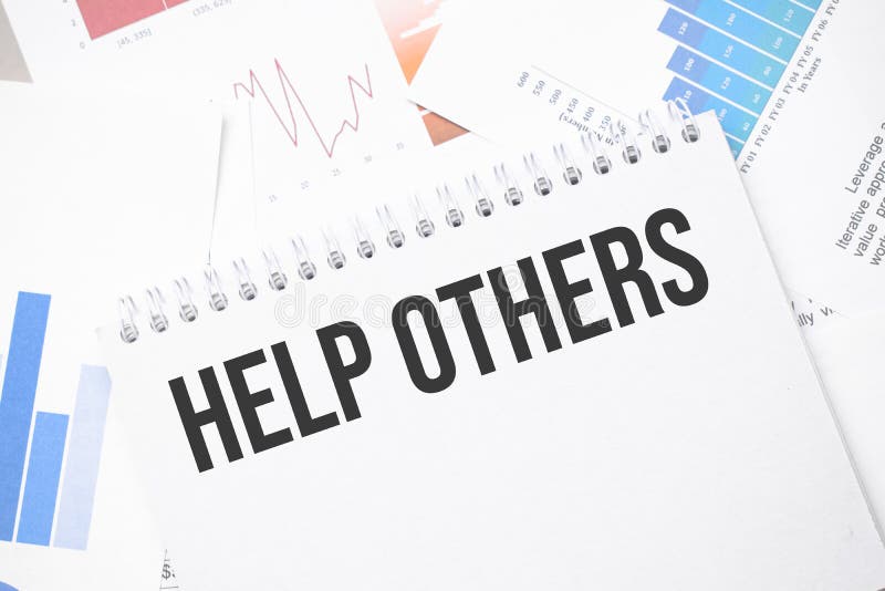 Help Others Text on Paper on the Chart Background with Pen Stock Photo ...