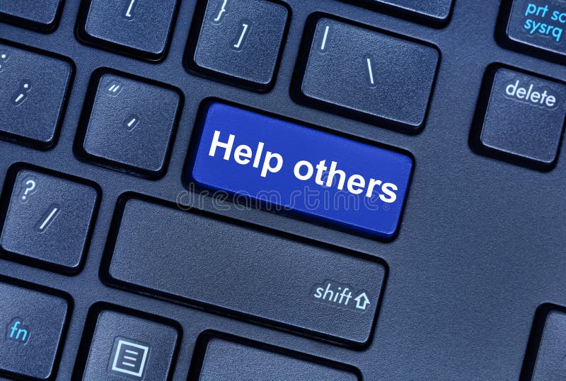 Help Others Words on Computer Keyboard Button Stock Image - Image of ...