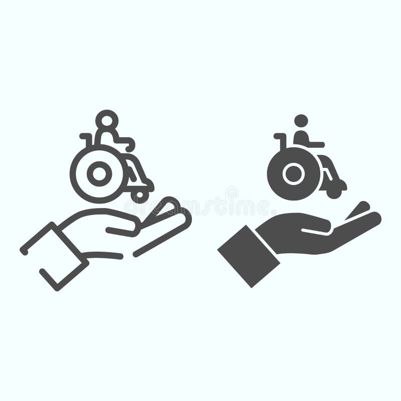 Help for People with Disabilities Solid Icon. Disabled Carriage Vector ...