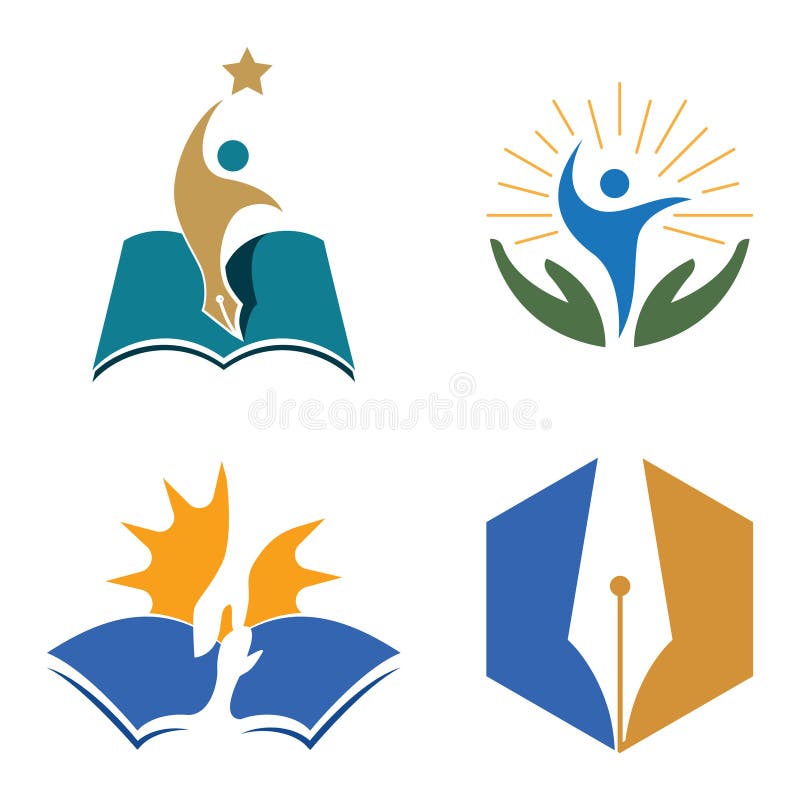 Help People To Success in Study School Logo Symbol Stock Vector ...