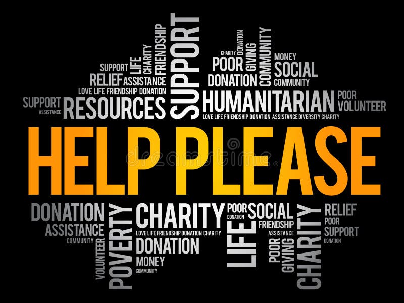 Help Please Word Cloud Collage Stock Illustration - Illustration of ...