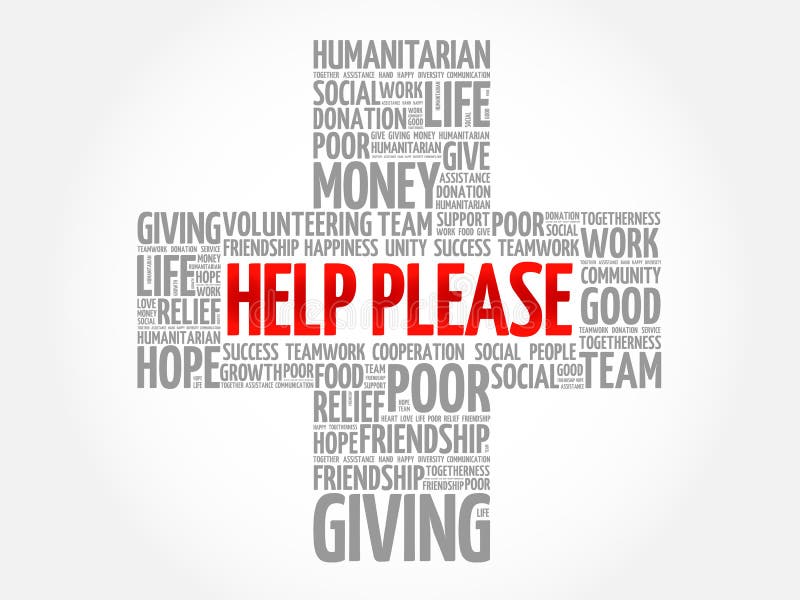 Help Please Word Cloud Collage Stock Illustration - Illustration of ...