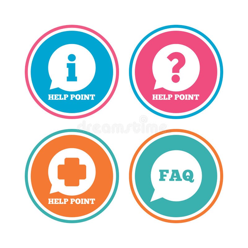 Help Point Icons. Question, Information Symbol. Stock Vector ...