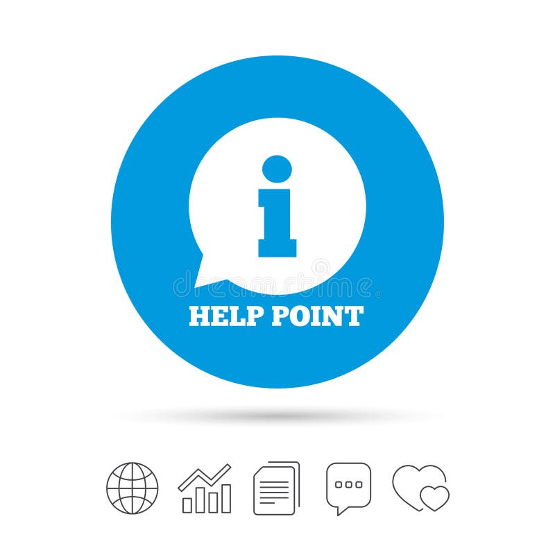 Help Point Sign Icon. Information Symbol Stock Vector - Illustration of ...