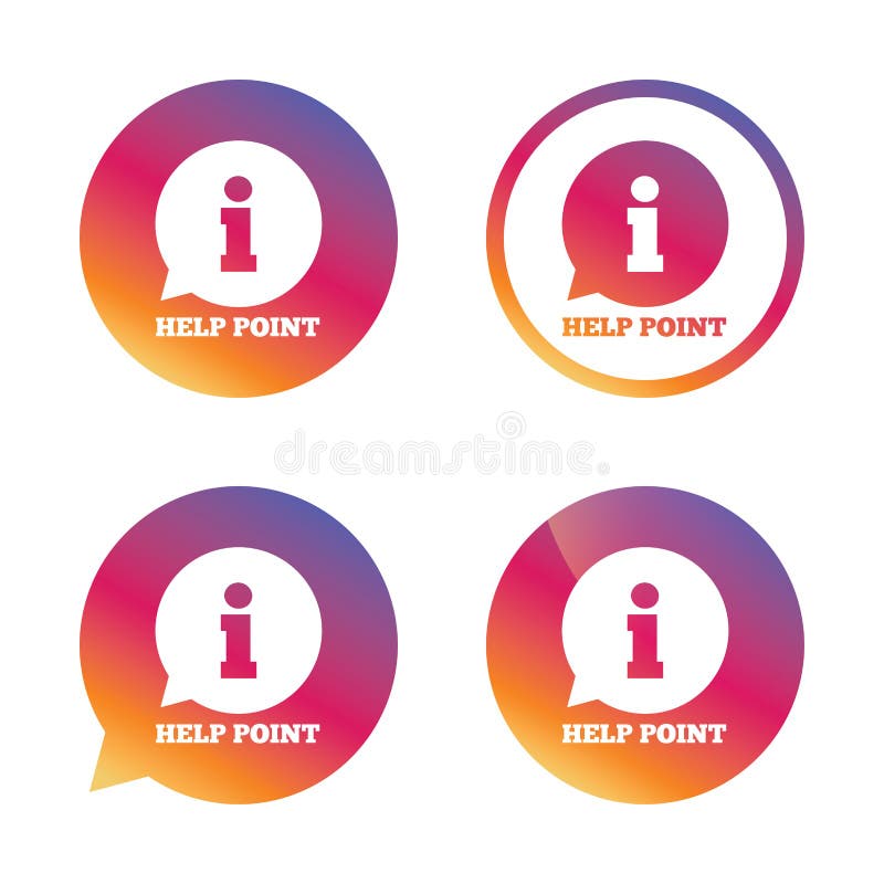 Help Point Sign Icon. Information Symbol Stock Vector - Illustration of ...