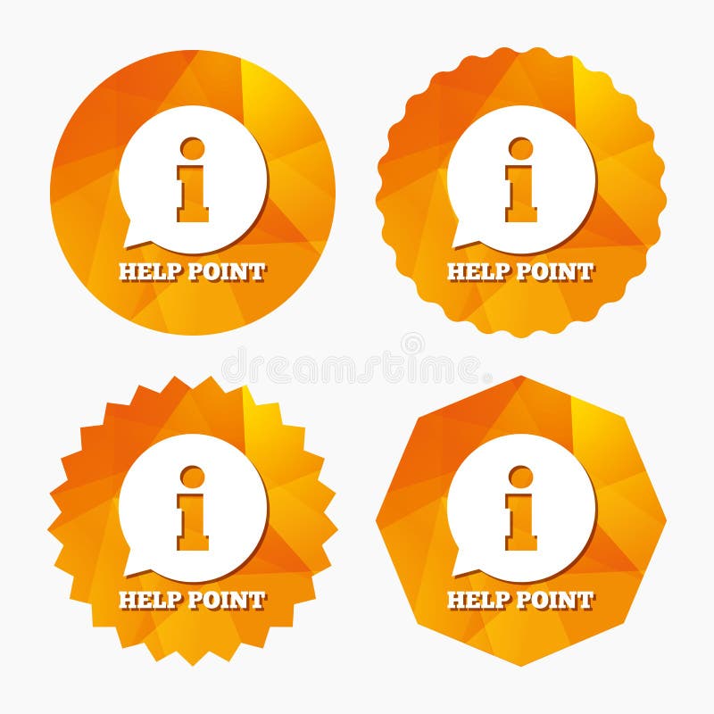 Help Point Sign Icon. Information Symbol Stock Vector - Illustration of ...