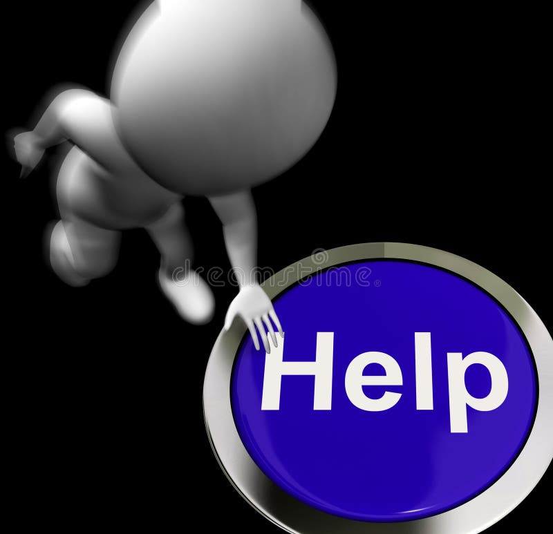 Help Pressed Means Aid Assistance or Service Stock Illustration ...