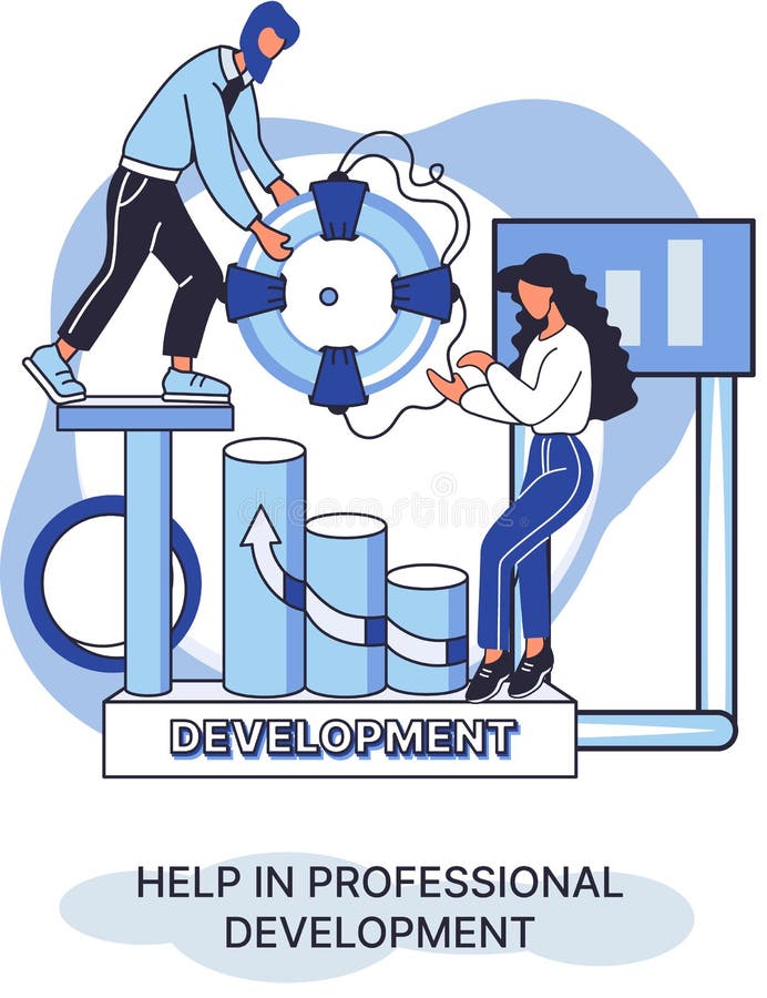 Help in Professional Development Metaphor. Qualified Employee Training ...