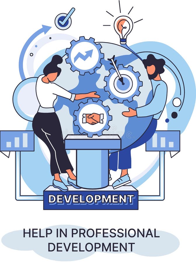 Help in Professional Development Metaphor. Qualified Employee Training ...