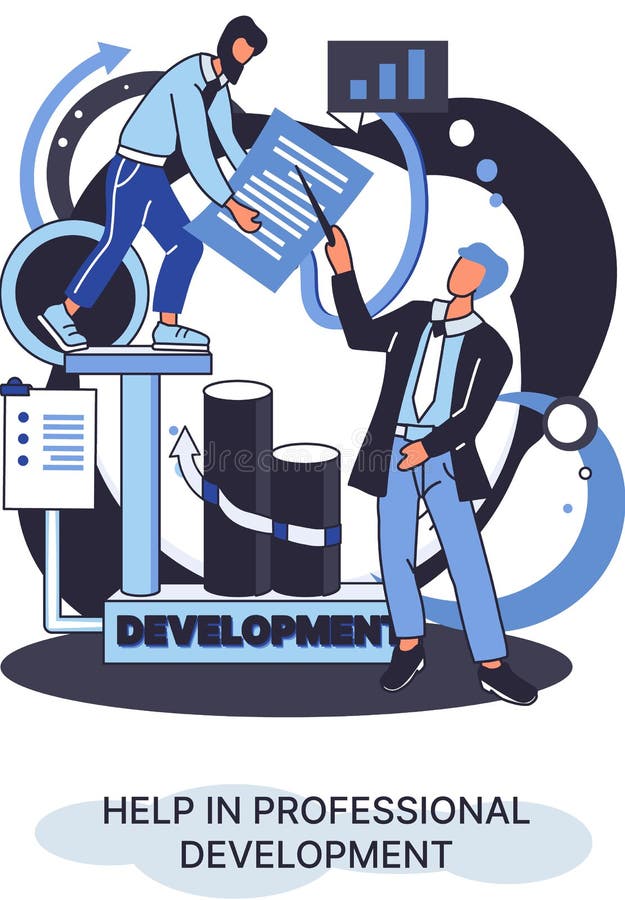 Help in Professional Development Metaphor. Qualified Employee Training ...