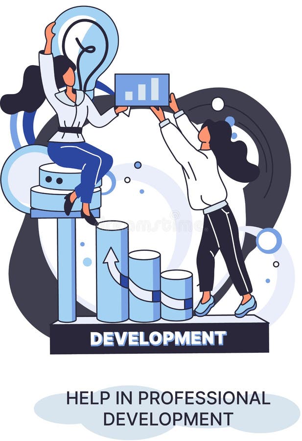 Help in Professional Development Metaphor. Qualified Employee Training ...