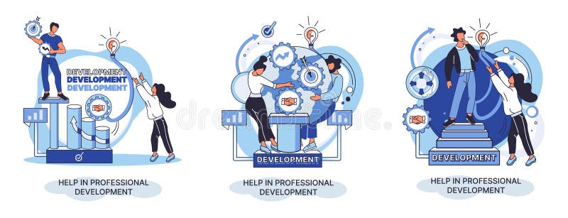 Help in Professional Development Metaphor. Qualified Employee Training ...