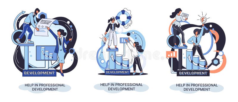 Help in Professional Development Metaphor. Qualified Employee Training ...