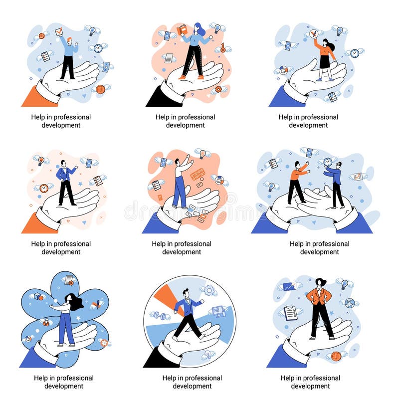 Help in Professional Development Metaphor. Qualified Employee Training ...