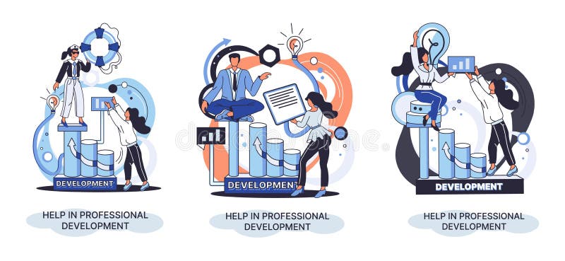 Help in Professional Development Metaphor. Qualified Employee Training ...