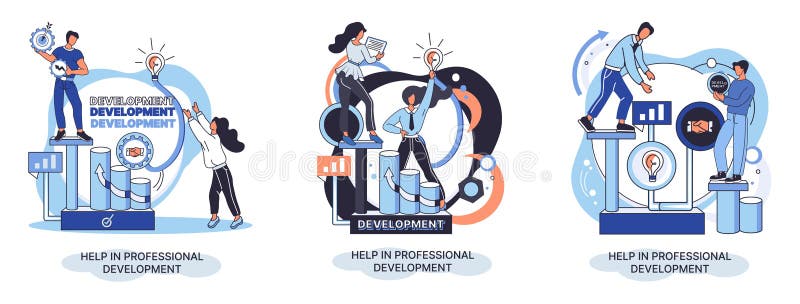 Help in Professional Development Metaphor. Qualified Employee Training ...