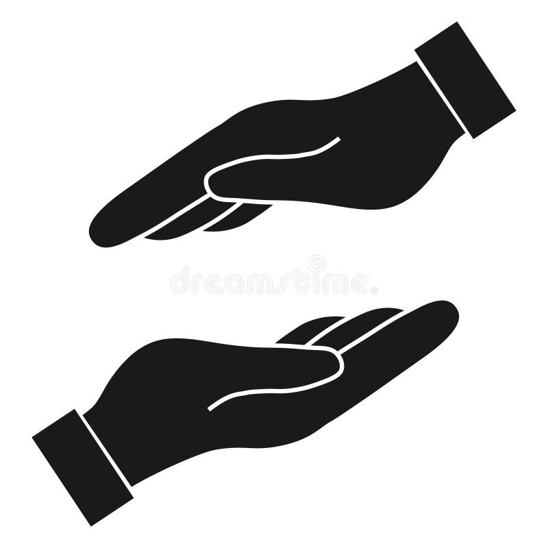 Help and protect Hand stock illustration. Illustration of business ...