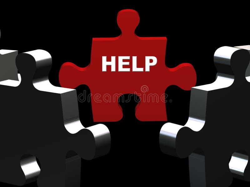 Help Puzzle stock photo. Image of ideas, help, isolated - 4243554