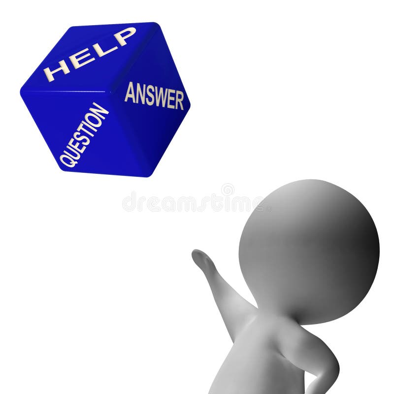 Help Question Answer Dice Shows Knowledge and Learning Stock ...