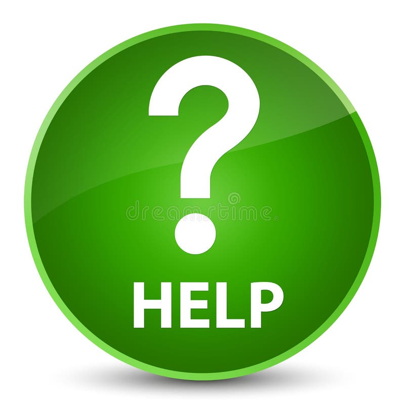 Help (question Icon) Elegant Green Round Button Stock Illustration ...