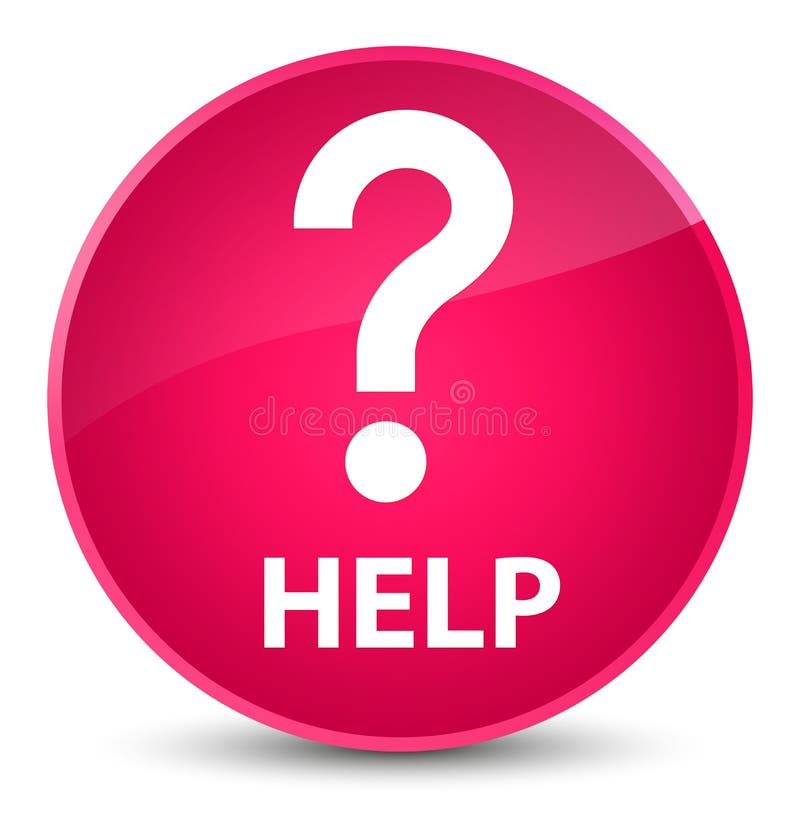 Help (question Icon) Elegant Pink Round Button Stock Illustration ...