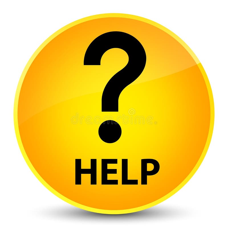 Help (question Icon) Elegant Yellow Round Button Stock Illustration ...