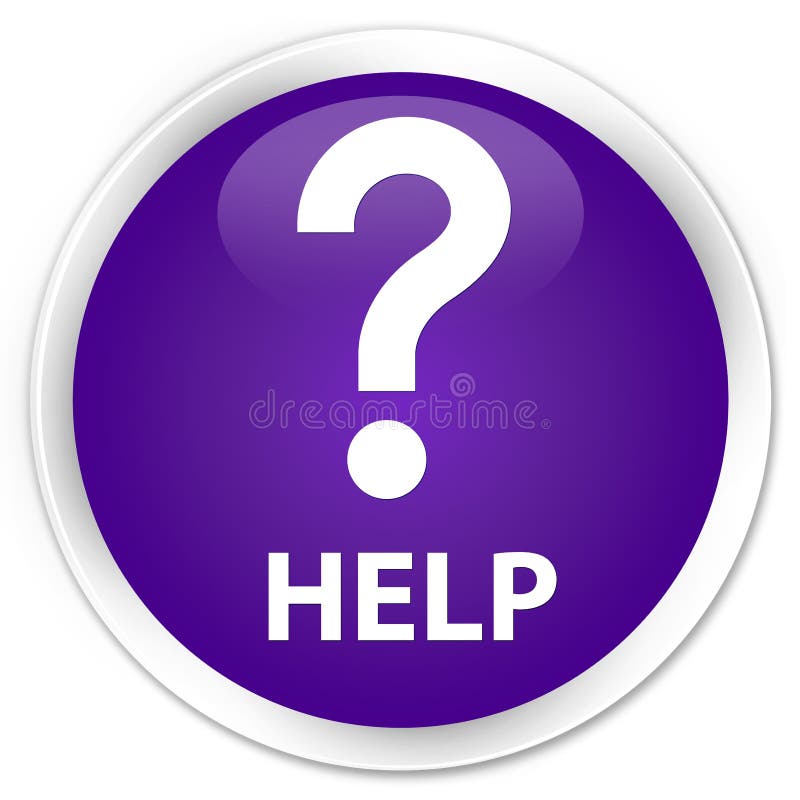 Help purple square button stock illustration. Illustration of help ...