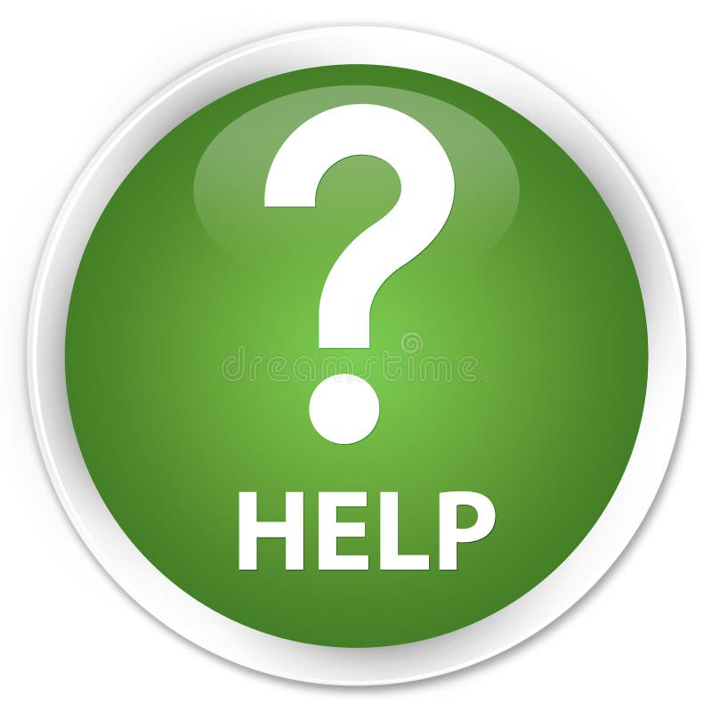Help (question Icon) Premium Soft Green Round Button Stock Illustration ...