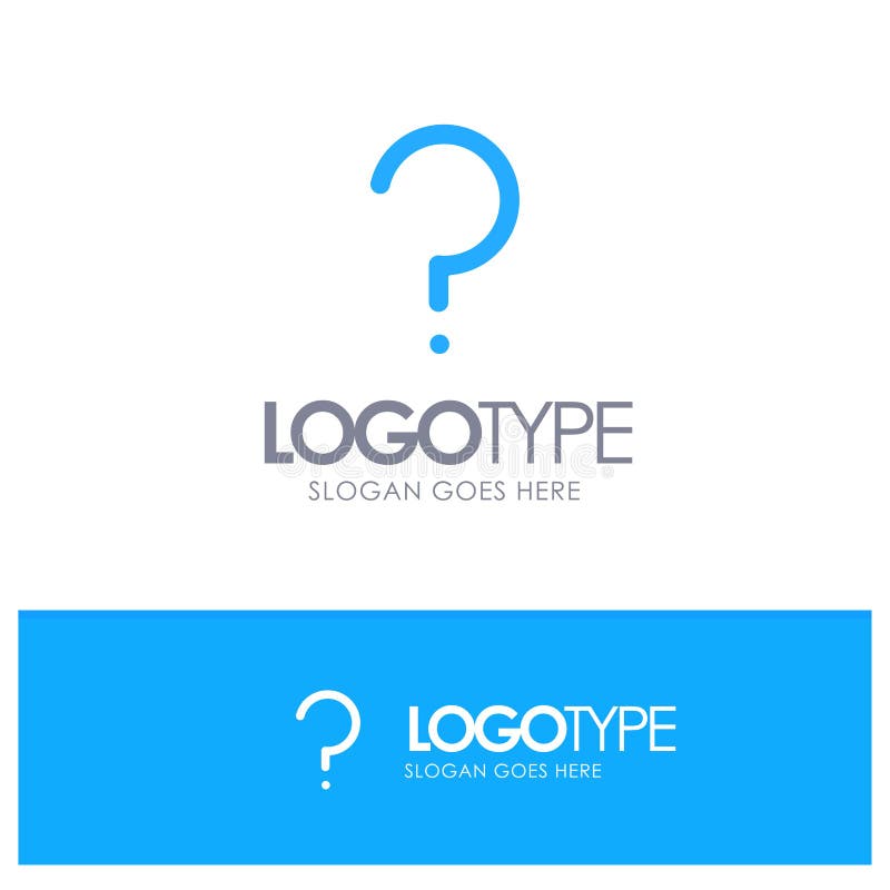 Help, Question, Question Mark, Mark Blue Solid Logo with Place for ...